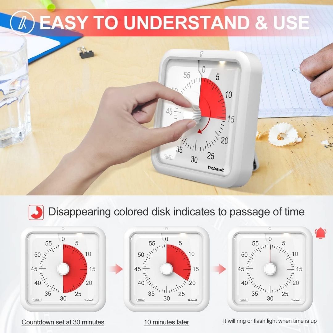 Visual 60 Minutes Countdown Timer Smart Skills